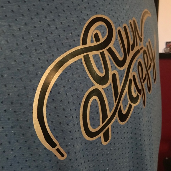 Shirts | Run Happy Blue Dry Fit W Reflective Letters | Poshmark